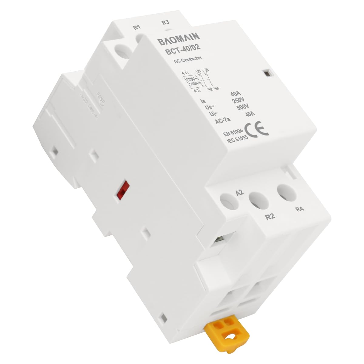 Snapklik.com : 220V AC 2-Pole Modular Contactor, 40A 2NC Normally ...