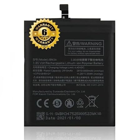 THE BATTERY STORE® Original BN34 Battery for Redmi 5A / 5A / MCG3B ...