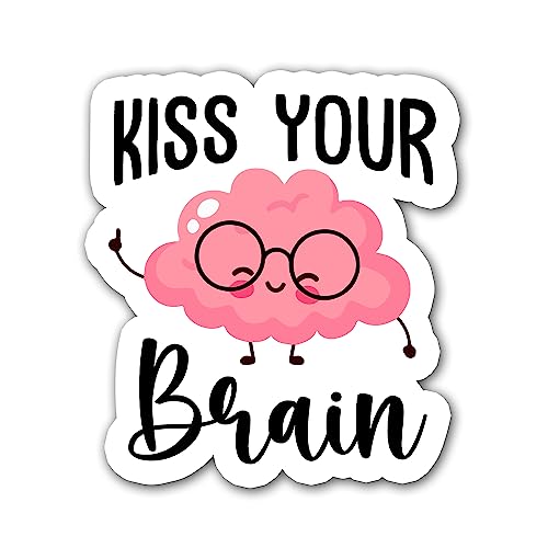 Amazon.com: Akira Kiss Your Brain Stickers, Vinyl Teacher Decal For ...