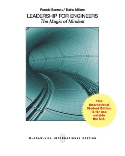 Leadership for Engineers: The Magic of Mindset: Ronald Bennett ...