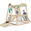 Amazon.com: HONEY JOY Kids Indoor Jungle Gym, Large 6-in-1 Playground ...