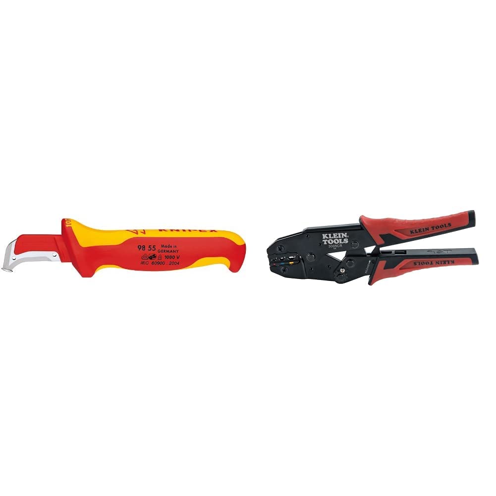 Amazon.com: KNIPEX Dismantling Knife-1000V Insulated and Klein Tools ...