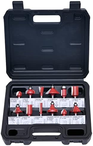 Harden 12Pcs Carbide Router Bits Set for Wood, Y8G Fine Tungsten Steel ...