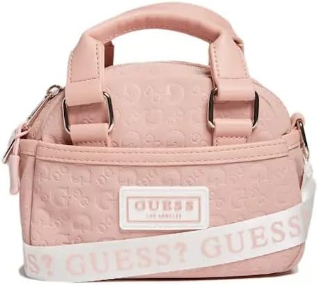 Amazon.com: GUESS Factory Women's Mini Faux-Leather Logo Satchel Blush ...