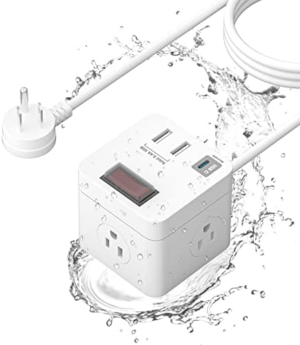 Outdoor Power Bar Waterproof with 3 Outlets and 3 USB Ports(1 USB C ...