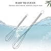 NileHome Mini Whisks Stainless Steel Whisk Set 5" 7" Kitchen Small Wisk ...