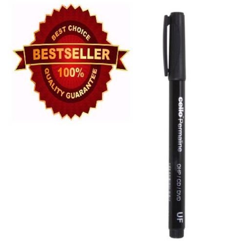 Technical Hut Cello Permaline OHP/CD/DVD Marker Pen Packet (Black) -5 ...