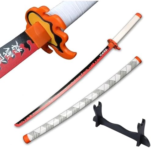 Demon Slayer Rengoku Katana/Sword Toy 104cm Life Size - Bamboo Wood ...
