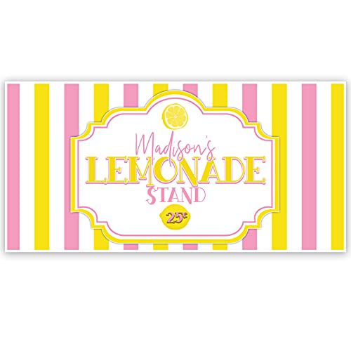 Amazon.com: Pink Yellow Lemonade Stand Banner : Home & Kitchen