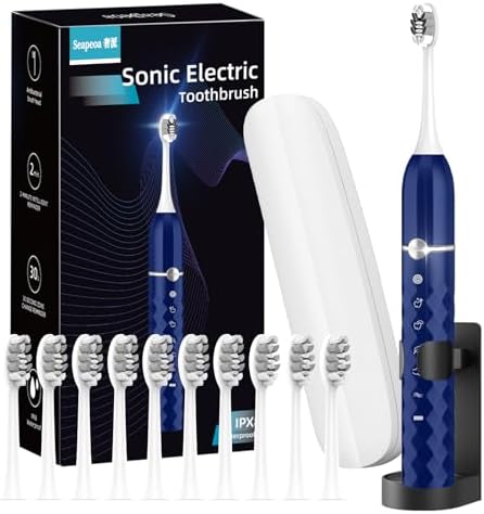 Amazon.com: Sonic Electric Toothbrush Set, Equipped with 10 Brush Heads ...