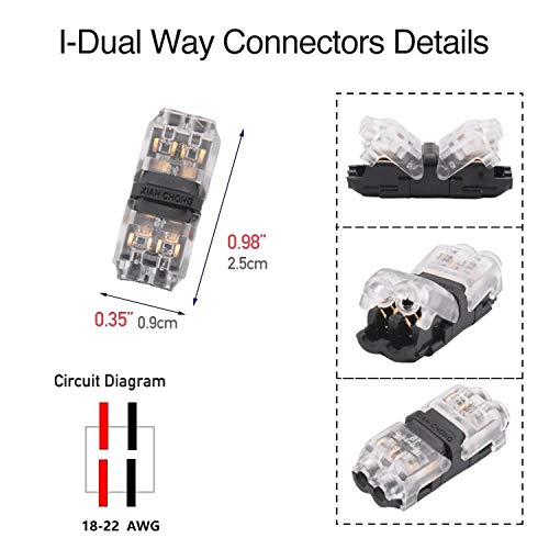 Kalolary Low Voltage Wire Connector, 20 Pack Wire Connectors 2 Pin 2 ...