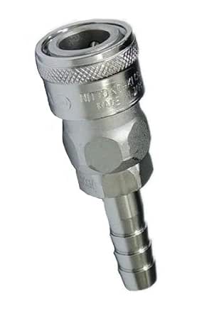 Nitto Kohki Hi Cupla 30SH Quick Connect Pneumatic Coupler Socket, 3/8" Size, Hose Barb, 218 PSI ...