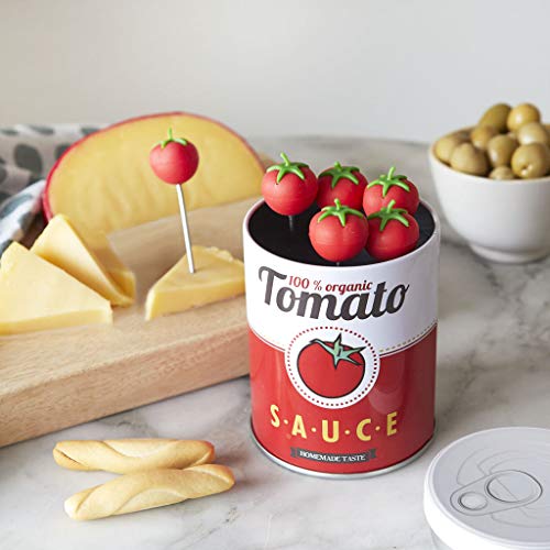 Balvi Snack fork Tomato Red colour Fork Tomato Appetizer Lata Stainless ...