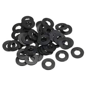 PATIKIL M12 Rubber Flat Washer, 40 Pack 12mm ID 24mm OD 3mm Thick ...