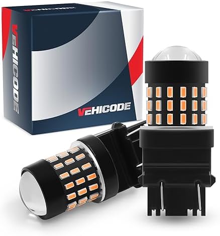 Amazon.com: VEHICODE 3156 3157 LED Bulb Amber 12V/24V 3057 3157A/AK/NA ...