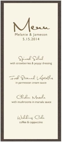 Amazon.com: Slim Layered Menu Card - Ecru & Brown pack 50