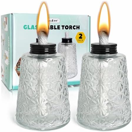 Amazon.com : TIKI 6.25" Adjustable Flame Penta Glass Votive Tabletop ...