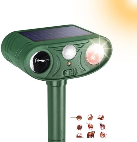 Amazon.com: Solar Ultrasonic Animal Repellent Outdoor with Motion ...