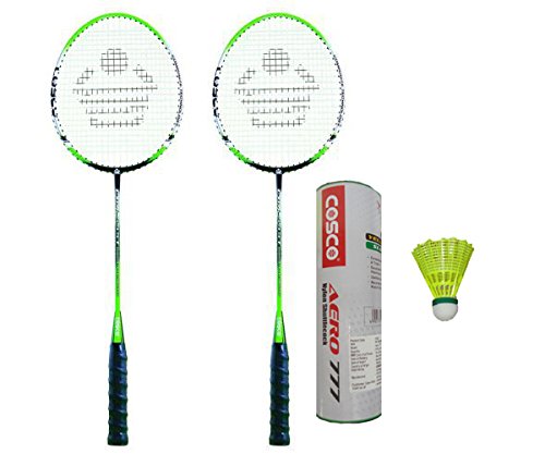Cosco Cbx-555 N Badminton Racket Pair with Aero 777 Nylon Shuttle Cock ...