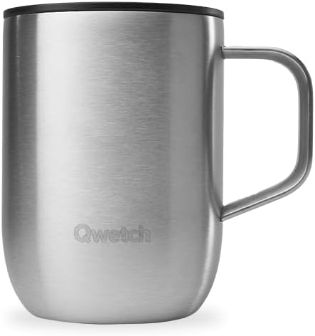 Qwetch – Tazza Termica Inox 350 ml con Manico – Mug Termica Caffè & Tè ...