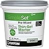 CUSTOM BLDG PRODUCTS SimpleSet Pre-Mixed Thin-Set Mortar 1 QT - Tile ...