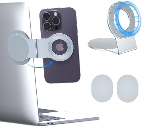 Jkoailiwi Dual Screen Magnetic Phone Holder for Laptop - Adjustable ...