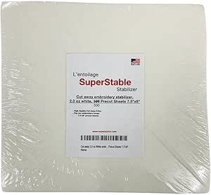 Amazon.com: Superpunch Cutaway 2.0 oz Stabilizer for Embroidery ...