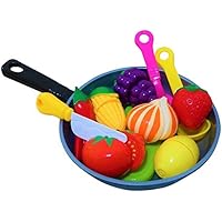 Amazon.com: Play Cooking Pan with Cutting Fruits & Vegetables and Play ...