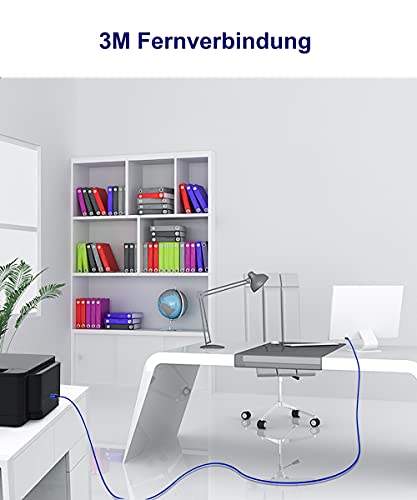 Snapklik.com : AkoaDa USB A To USB B 3.0 Cable (10FT), Durable Nylon ...