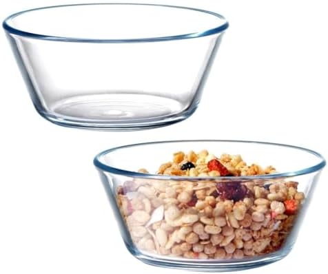 Amazon.com: Anchor Hocking 6 Inch Glass Bowls, Set of 12 Glass Cereal Bowls