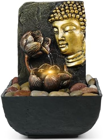 Amazon.com: Indoor Small Tabletop Water Fountain, Feng Shui Zen ...