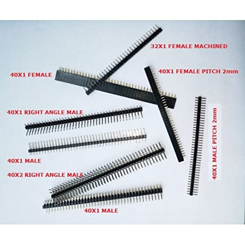 10 Pcs 40-Pin Break-Away Headers - Male (90 Deg) | Berg Strip 2.54mm ...
