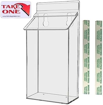 Amazon.com : Source One Outdoor Brochure Holder Acrylic Wall Mounting ...