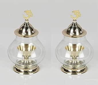 Buy HaridwarDivine Akhand Diya Made of Borosilicate Glass /Akhand Jyot ...