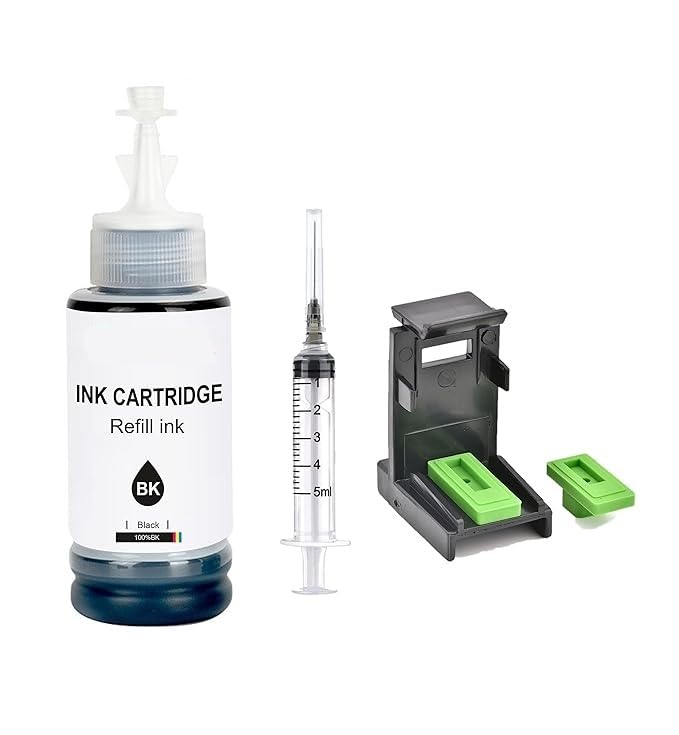 Black Refill Kit with Suction Tool Combo Pack of High Yield Inkjet ...