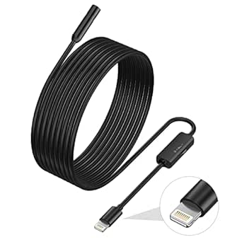 USB Endoscope for iPhone, 7.9 mm Borescope Inspection Snake Camera ...