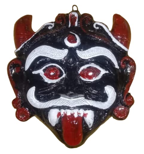 Craft Park Nazar Battu Evil Eye Protector-Mahakal Face Terracotta Clay ...