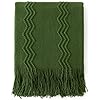 Amazon.com: MIULEE Olive Green Knitted Throw Blanket for Couch Boho ...