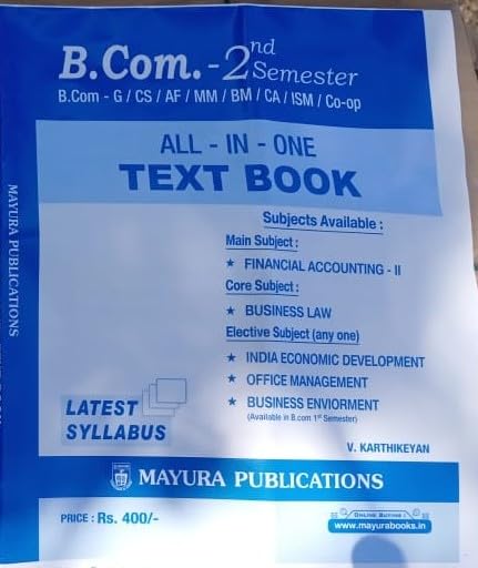 B.Com 2nd Semester All in One Chapterwise TextBook - For students of ...
