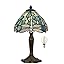 HomeBeauty TL0006 Small Tiffany Lamp Baroque Design Handcrafted Stained ...