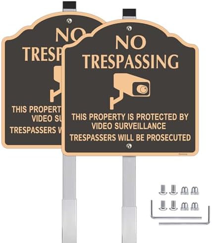 Amazon.com: Doninex Large (2 Pack) 12x12 Inch Private Property Yard ...