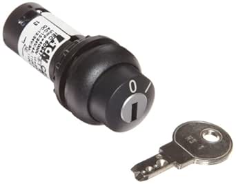 Eaton C22S-WRS-MS1-K10 Key Operated Selector Switch, 2 Positions, Maintained Operation, Black ...