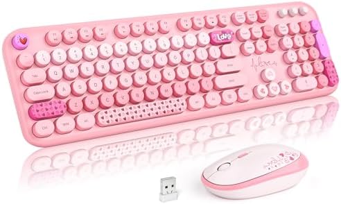 Amazon.com: SADES V2020 Pink Wireless Keyboard with Round Keycaps,2 ...