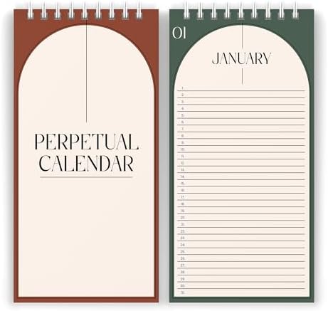 Amazon.com: Karto Perpetual Calendar for Important Dates - Vertical ...