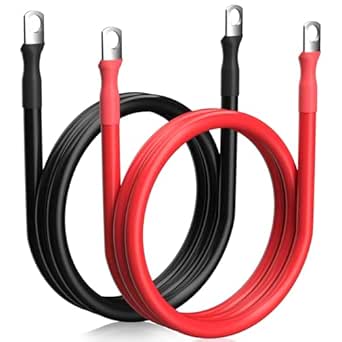Amazon.com: 5 AWG Battery Cables, 2-Pack 20 Inch 5 Gauge Pure Copper ...