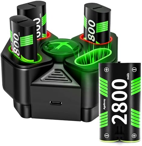 Amazon.com: Rechargeable Xbox Controller Battery Pack with Charger, 4 x ...