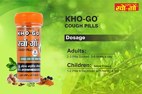 Khogo Pills For Cough & Sore Throat, Ayurvedic Tablets For Seasonal ...