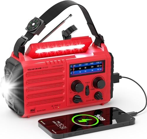 Amazon.com: XHDATA D608WB Emergency Radio Hand Crank Weather Radio FM ...