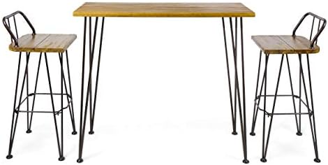 Amazon.com : Christopher Knight Home Riviera Wood Bar Set, 3-Pcs Set ...