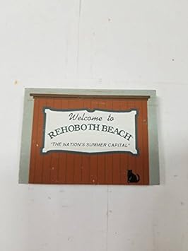 Amazon.com: Welcome to Rehoboth Beach Sign DE Cats Meow Village : Home ...